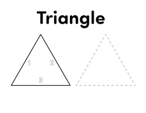 Triangle Coloring Page - Little Bee Family