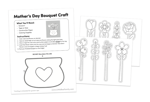 Mother's Day Bouquet Craft - Little Bee Family