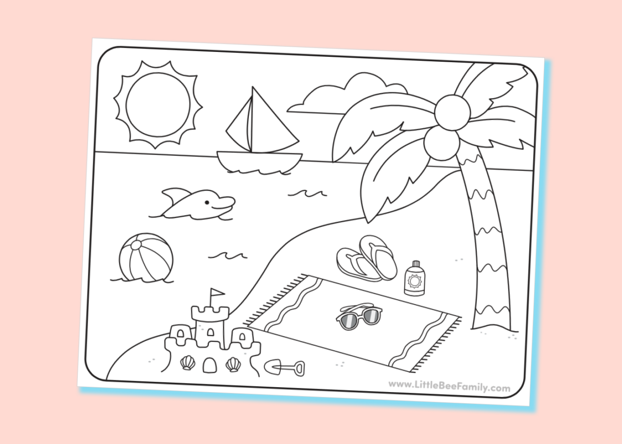 Coloring Pages for Kids - Little Bee Family