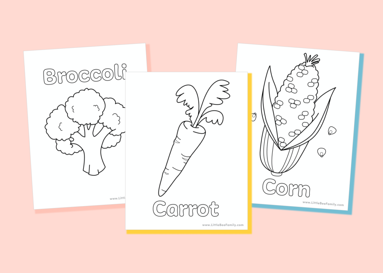 Coloring Pages for Kids - Little Bee Family
