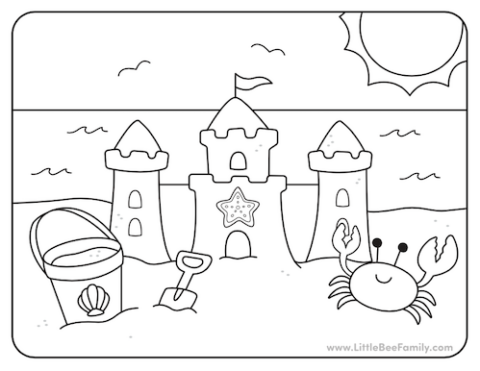 Coloring Pages for Kids - Little Bee Family