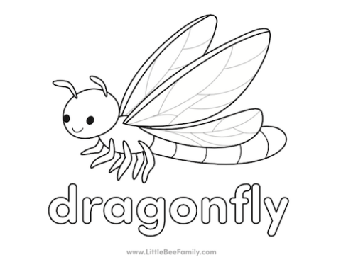 Coloring Pages for Kids - Little Bee Family